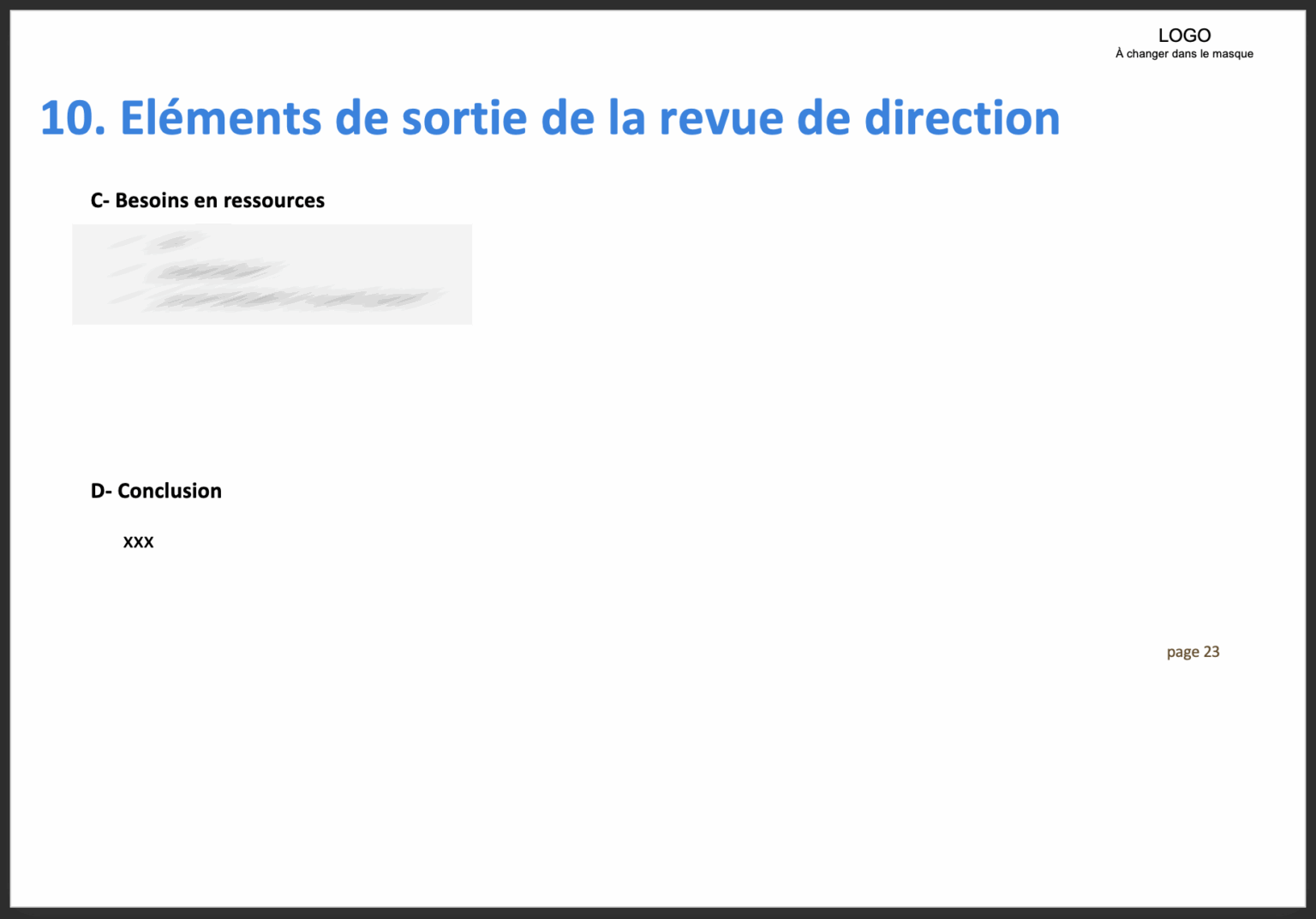 Exemple de revue de direction ISO 9001 version 2015 - Certification QSE