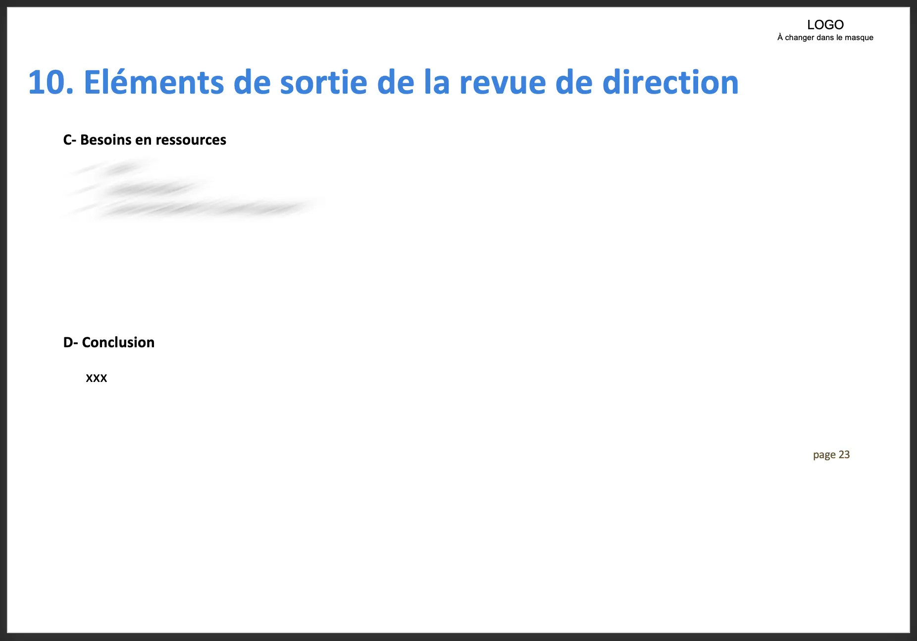 Exemple de revue de direction ISO 9001 version 2015 - Certification QSE